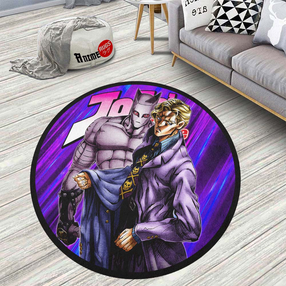 Yoshikage Kira Round Rug Custom Jojo's Bizarre Adventure Anime Rug Flo ...