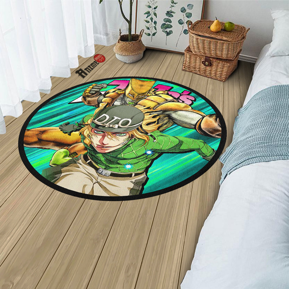 Dio Brando Round Rug Custom Jojo's Bizarre Adventure Anime Rug Floor M ...