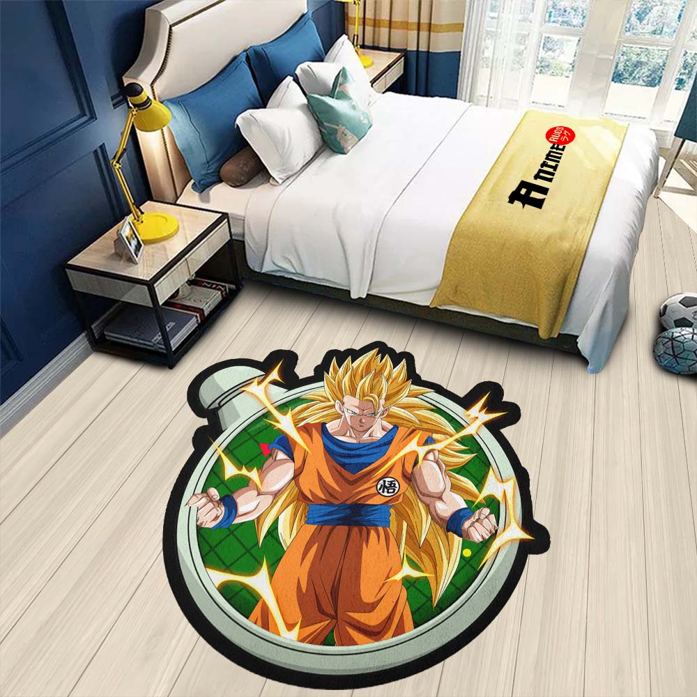 Goku Ssj Shaped Rug Custom Dragon Ball Anime Room Decor– Animerugs