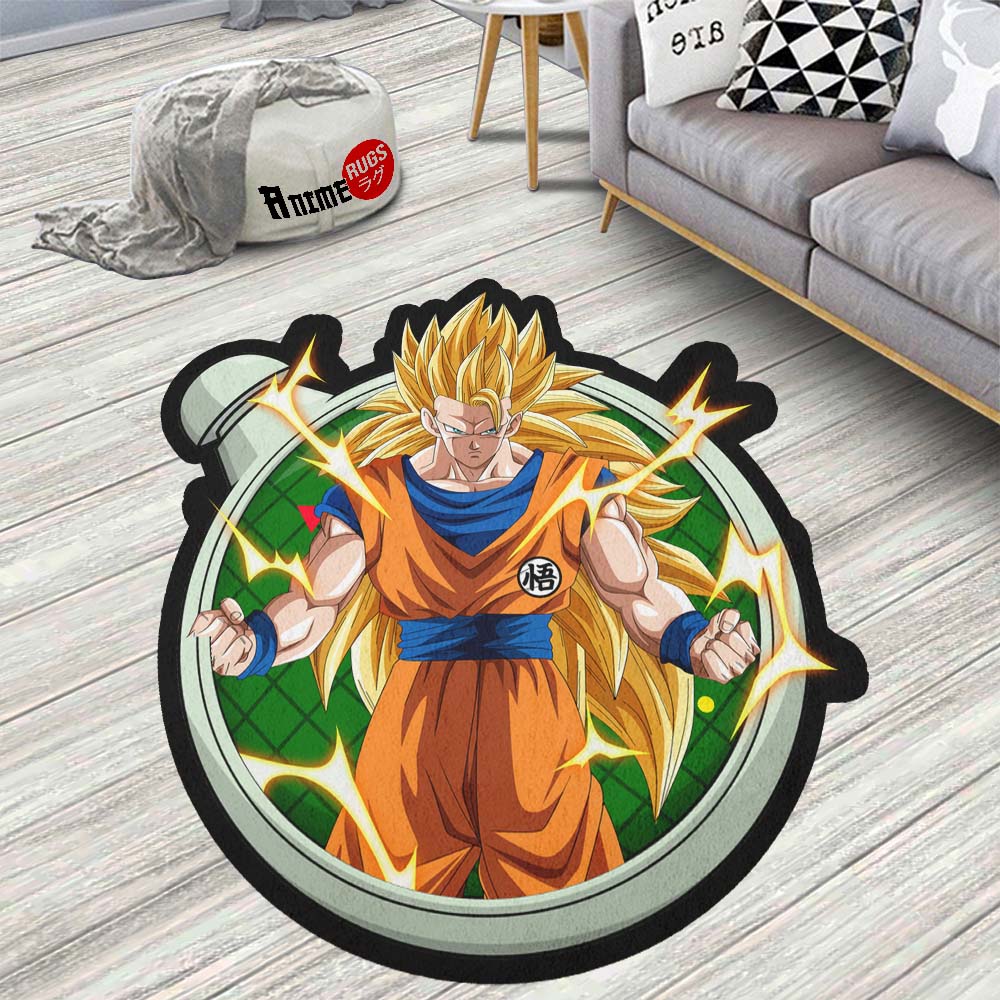 Goku Ssj Shaped Rug Custom Dragon Ball Anime Room Decor– Animerugs