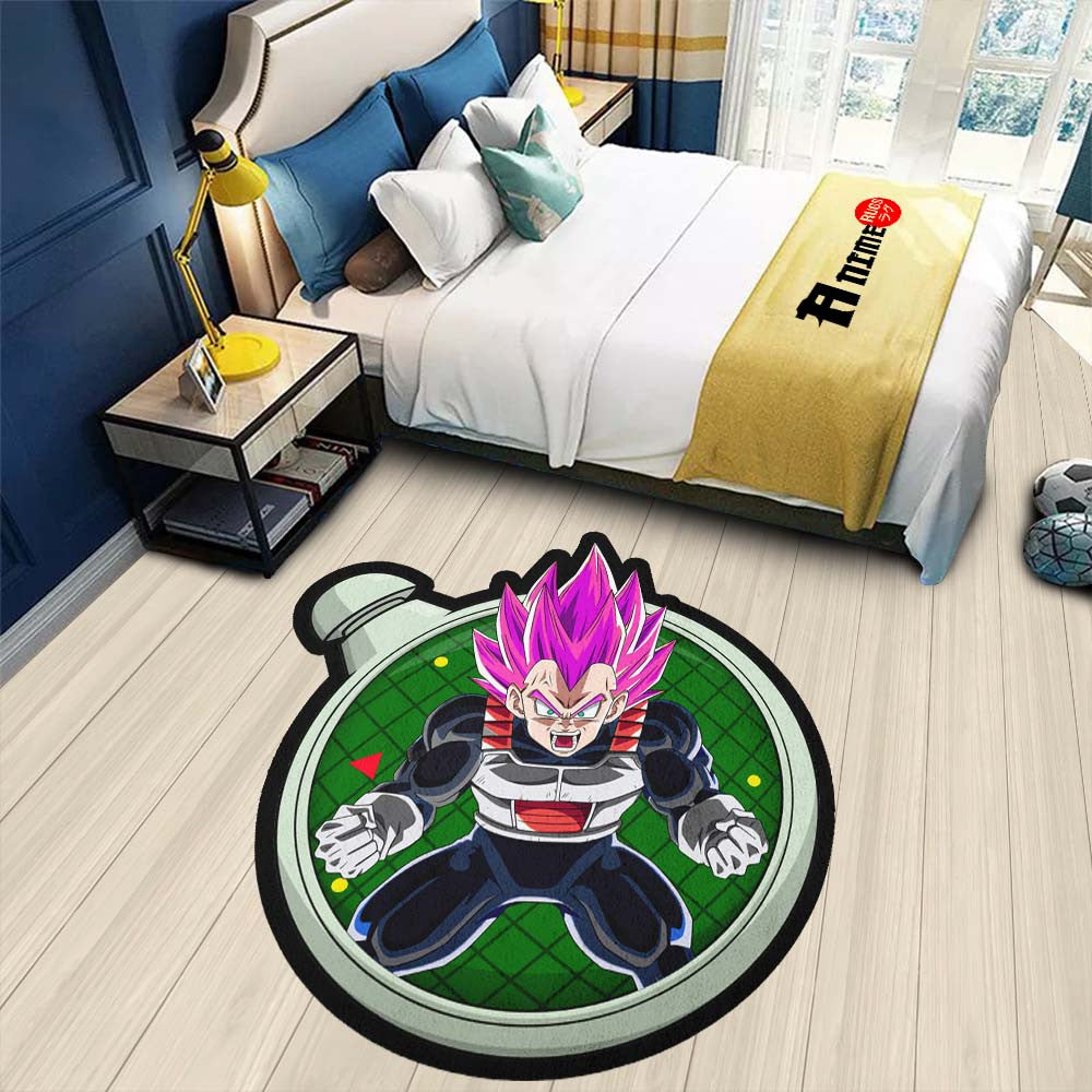 Vegeta Black Rose Shaped Rug Custom Dragon Ball Anime Room Decor– Animerugs