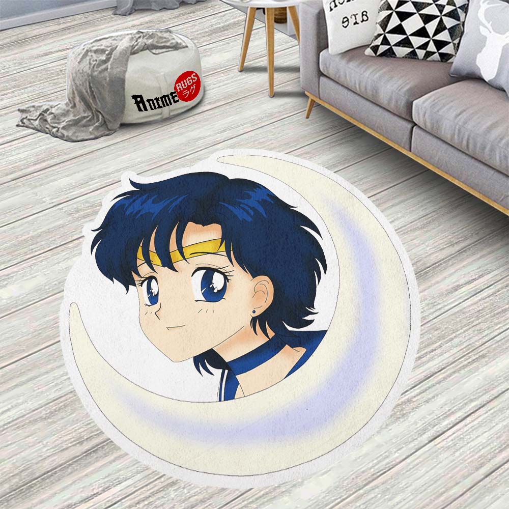 Sailor Mercury Shaped Rug Custom Sailor Moon Anime Room Decor– Animerugs