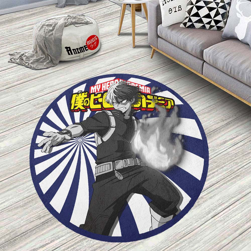 Shoto Todoroki Round Rug Custom My Hero Academia Anime Circle Carpet ...
