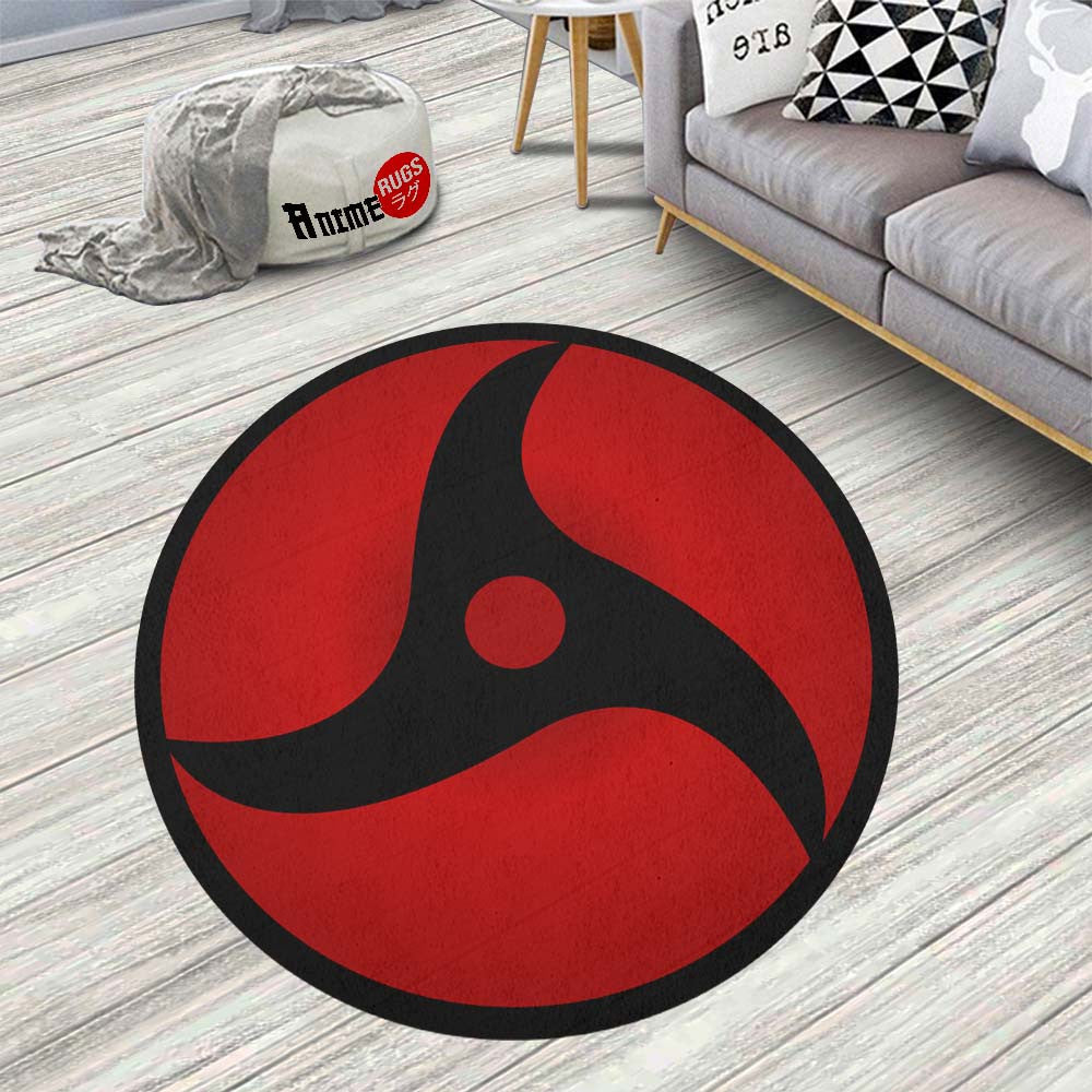 Itachi Mangekyou Round Rug Custom Anime Circle Carpet– Animerugs