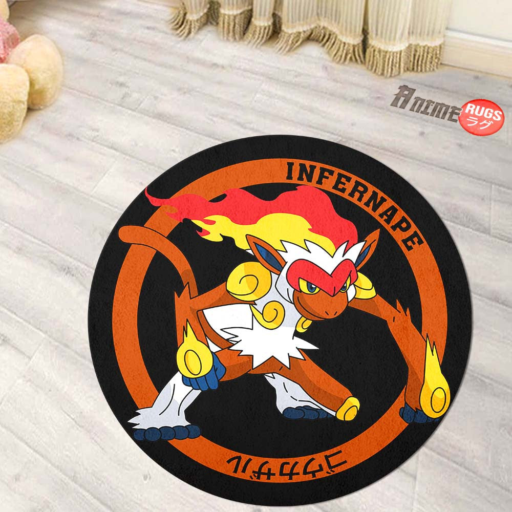 Infernape Shaped Rug Custom Pokemon Anime Room Decor– Animerugs