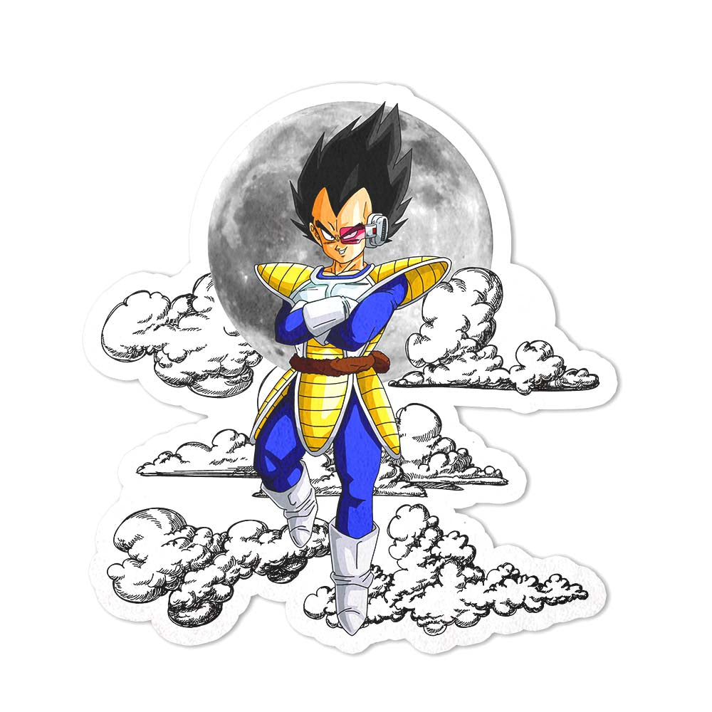Vegeta Shaped Rug Custom Moon Clouds Dragon Ball Anime Room Decor ...