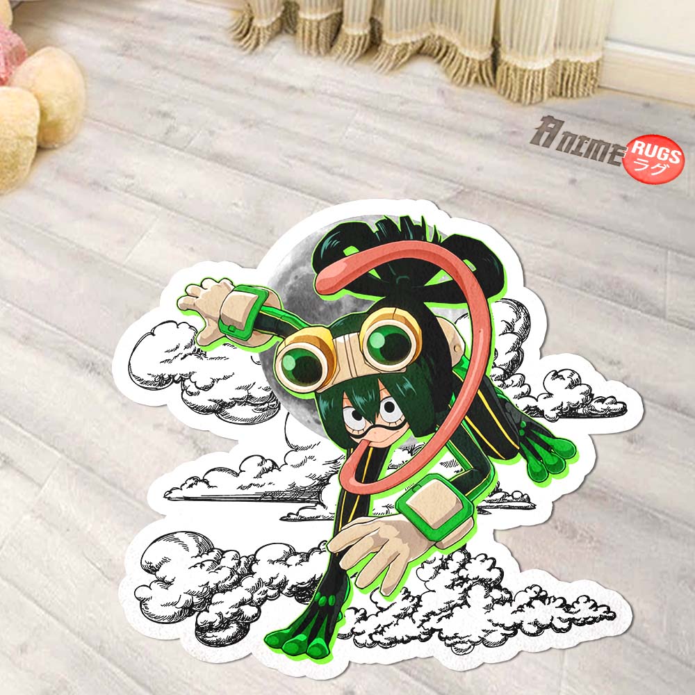 Asui Tsuyu Shaped Rug Custom Moon Clouds My Hero Academia Anime Room D ...