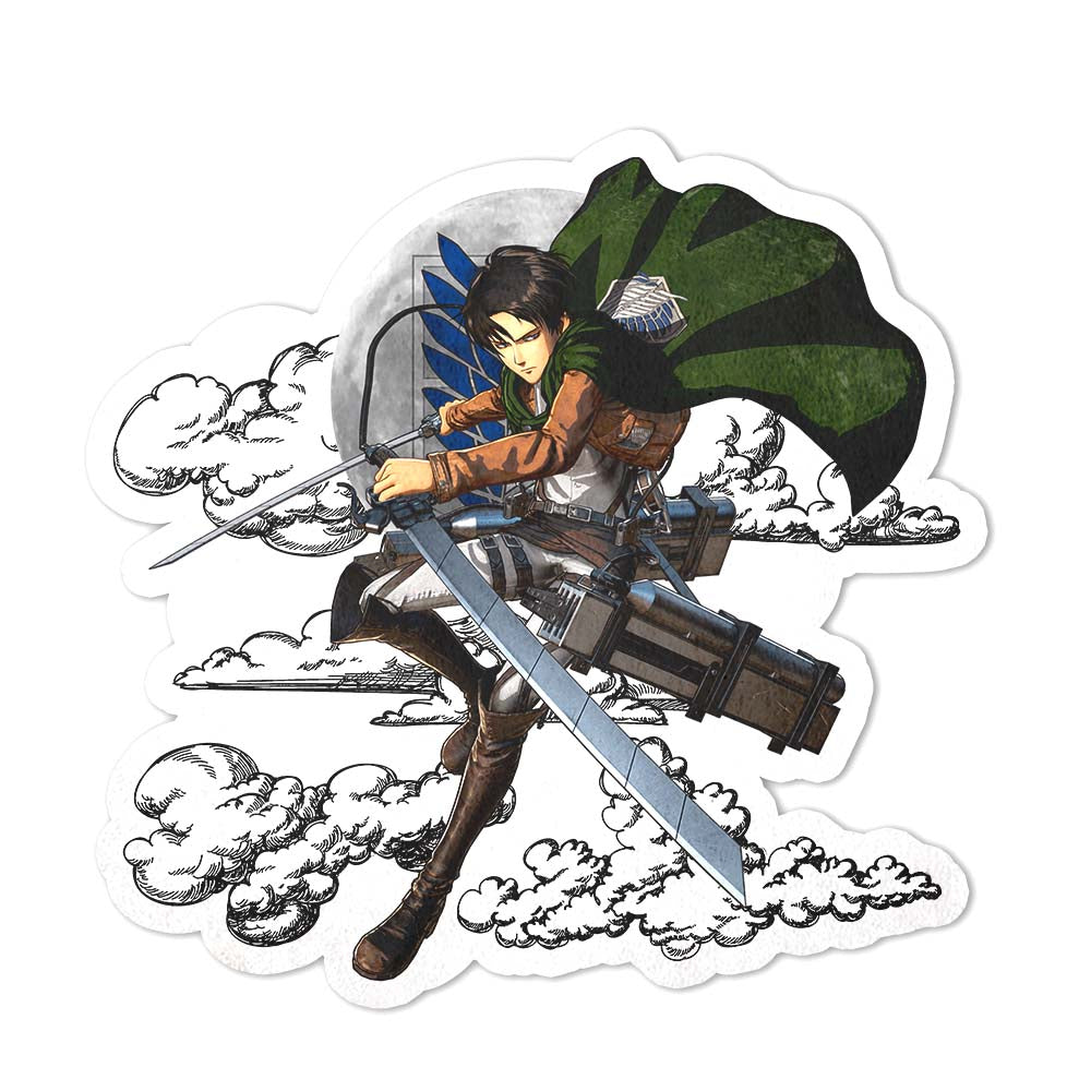 Levi Ackerman Shaped Rug Custom Moon Clouds Attack On Titan Anime Room ...