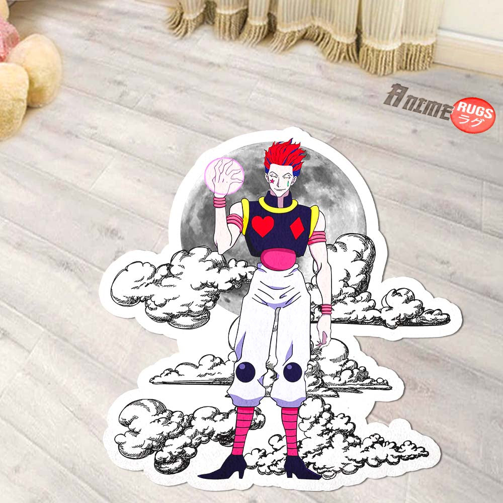 Hisoka Morow Shaped Rug Custom Moon Clouds Hunter x Hunter Anime Room ...