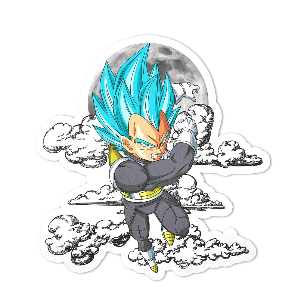 Vegeta Blue Shaped Rug Custom Moon Clouds Dragon Ball Anime Room Decor ...
