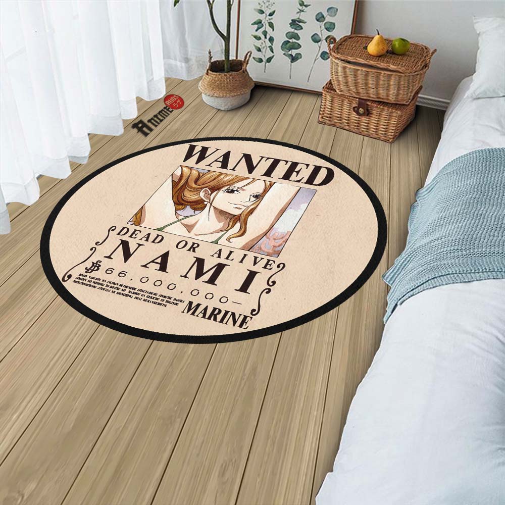 Nami Round Rug Custom One Piece Anime Circle Carpet– Animerugs