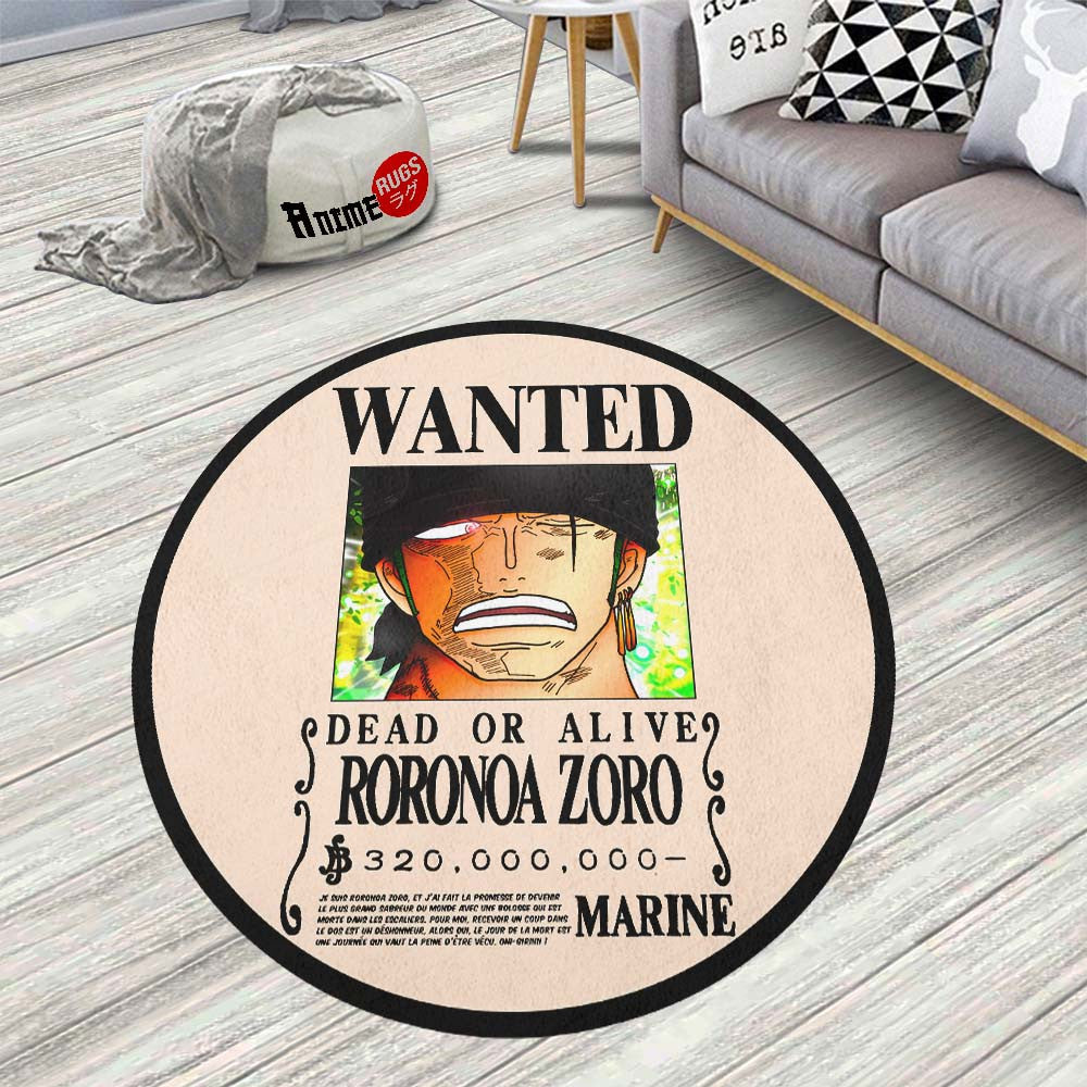 Roronoa Zoro Round Rug Custom One Piece Anime Circle Carpet– Animerugs