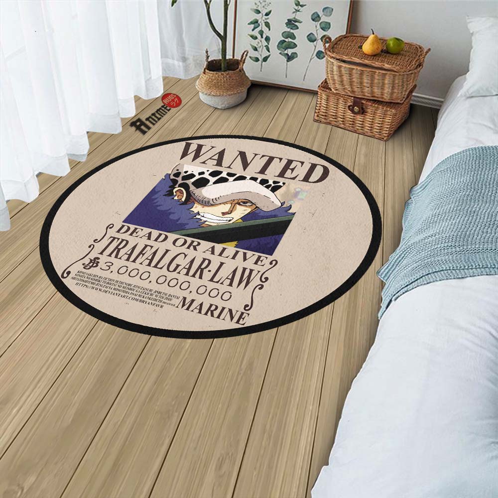 Trafalgar Law Round Rug Custom One Piece Anime Circle Carpet– Animerugs