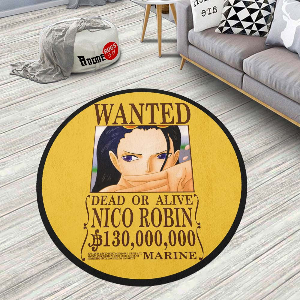 Nico Robin Round Rug Custom One Piece Anime Circle Carpet– Animerugs