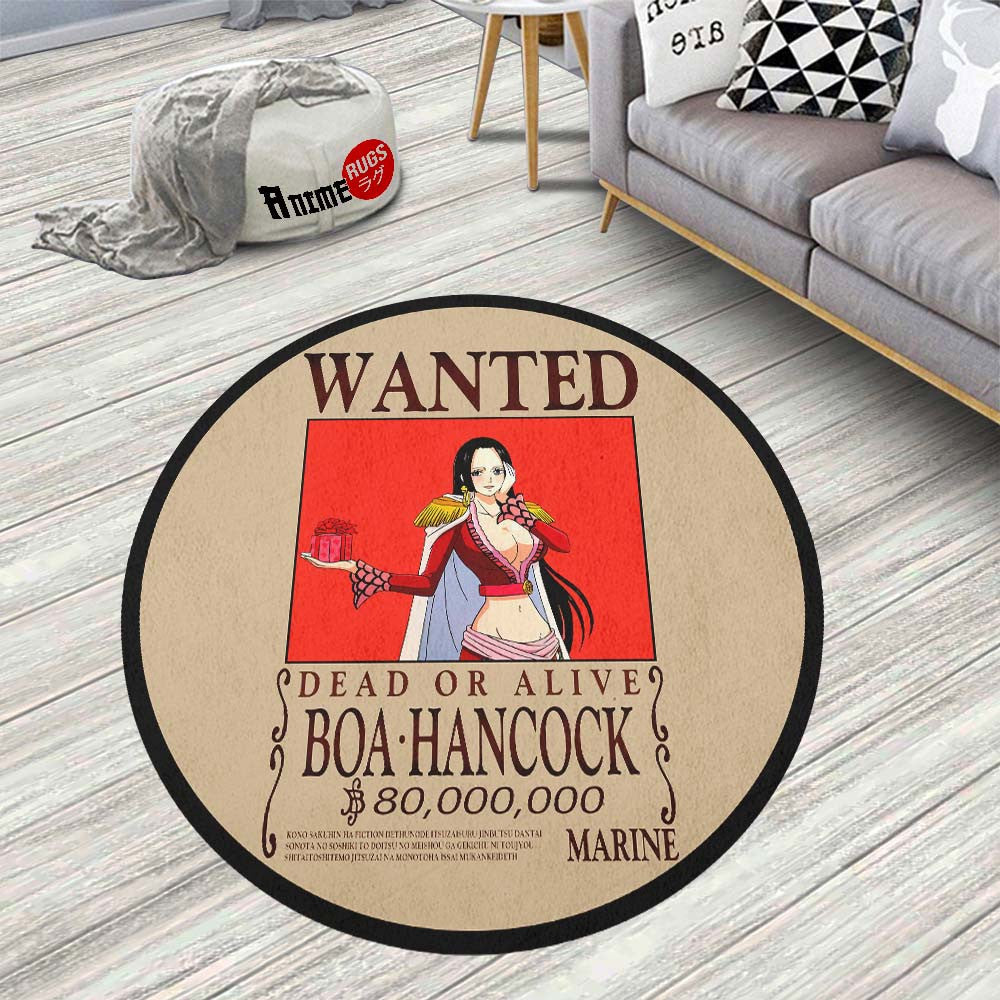 Boa Hancock Round Rug Custom One Piece Anime Circle Carpet– Animerugs