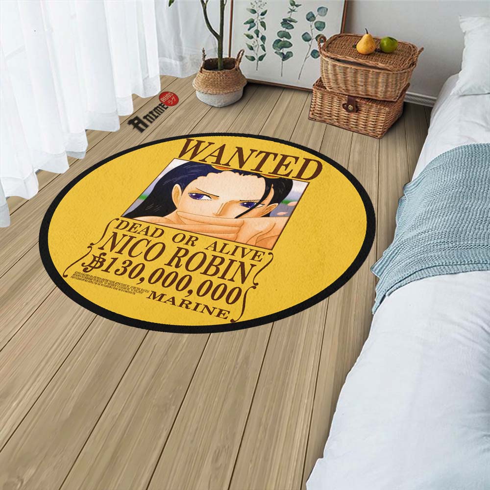 Nico Robin Round Rug Custom One Piece Anime Circle Carpet– Animerugs