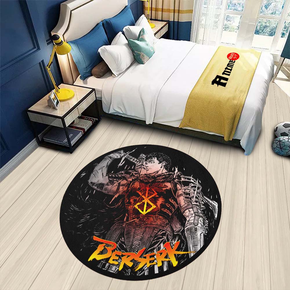 Guts Round Rug Custom Berserk Anime Circle Carpet– Animerugs