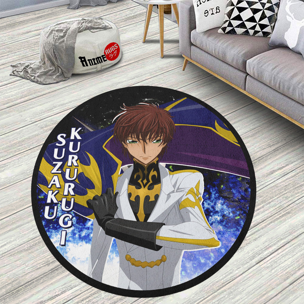 Suzaku Kururugi Round Rug Custom Code Geass Anime Circle Carpet– Animerugs