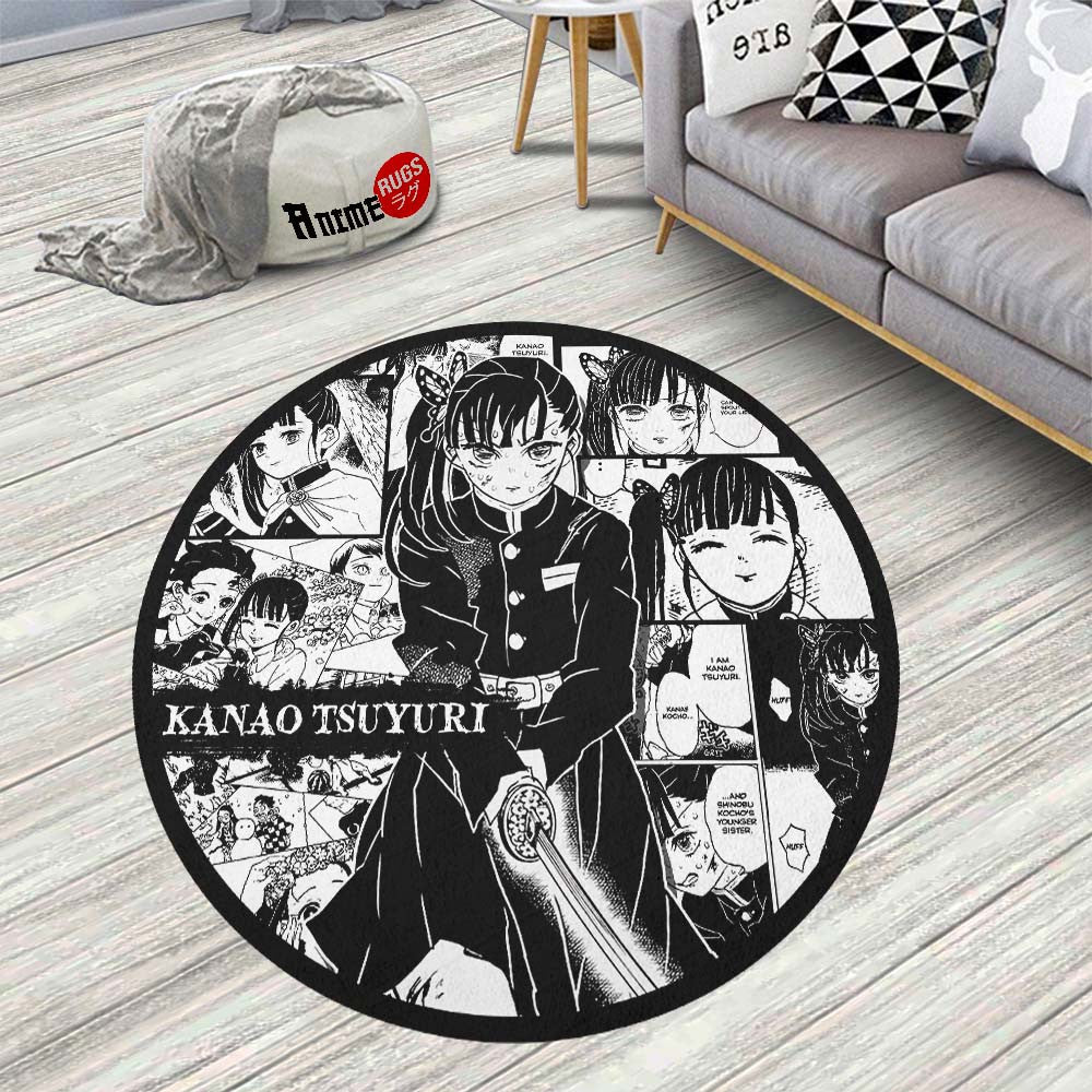 Kanao Tsuyuri Manga Round Rug Custom Demon Slayer Anime Circle Carpet ...