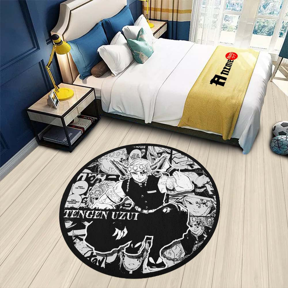 Tengen Uzui Manga Round Rug Custom Demon Slayer Anime Circle Carpet ...