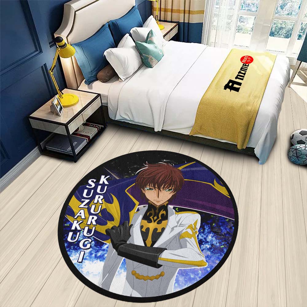 Suzaku Kururugi Round Rug Custom Code Geass Anime Circle Carpet– Animerugs