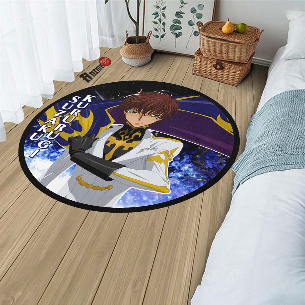 Suzaku Kururugi Round Rug Custom Code Geass Anime Circle Carpet– Animerugs