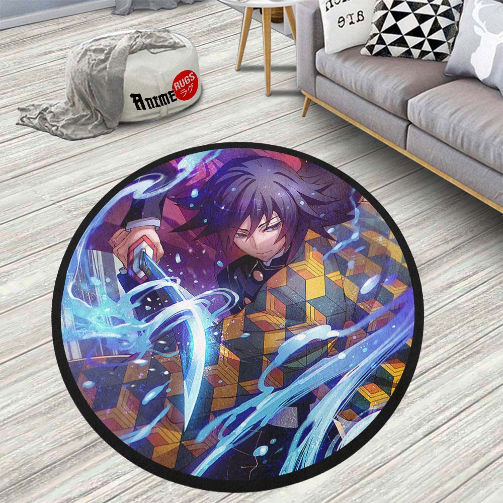 Giyuu Tomioka Round Rug Custom Demon Slayer Anime Circle Carpet– Animerugs