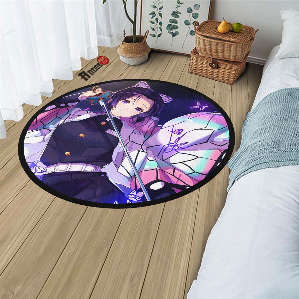 Shinobu Kochou Round Rug Custom Demon Slayer Anime Circle Carpet– Animerugs