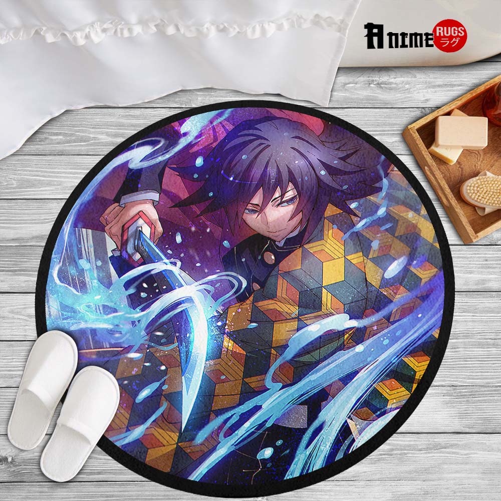 Giyuu Tomioka Round Rug Custom Demon Slayer Anime Circle Carpet– Animerugs