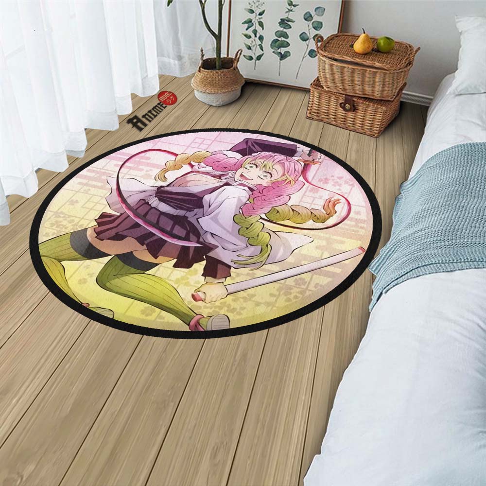 Mitsuri Kanroji Round Rug Custom Demon Slayer Anime Circle Carpet ...