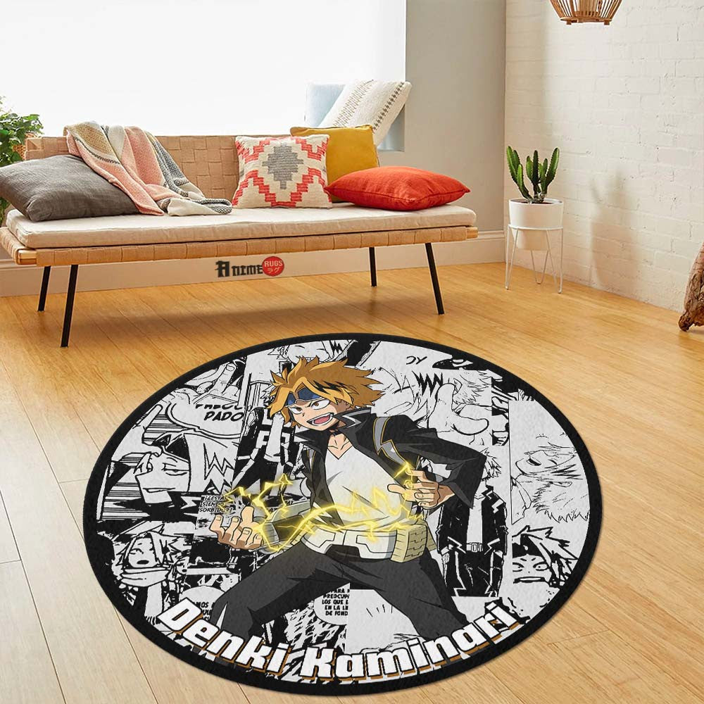 Denki Kaminari Manga Mix Round Rug Custom My Hero Academia Anime Circl ...