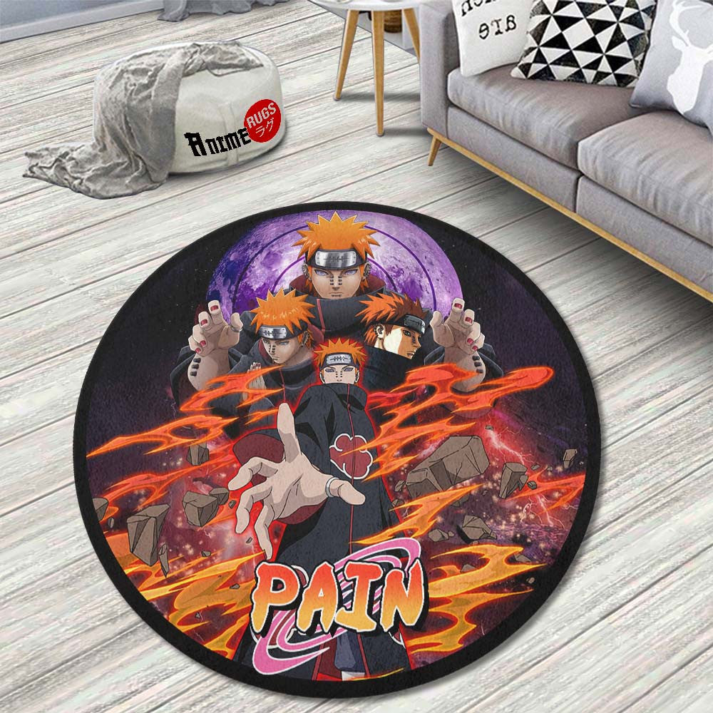 Pain Round Rug Custom Anime Circle Carpet– Animerugs