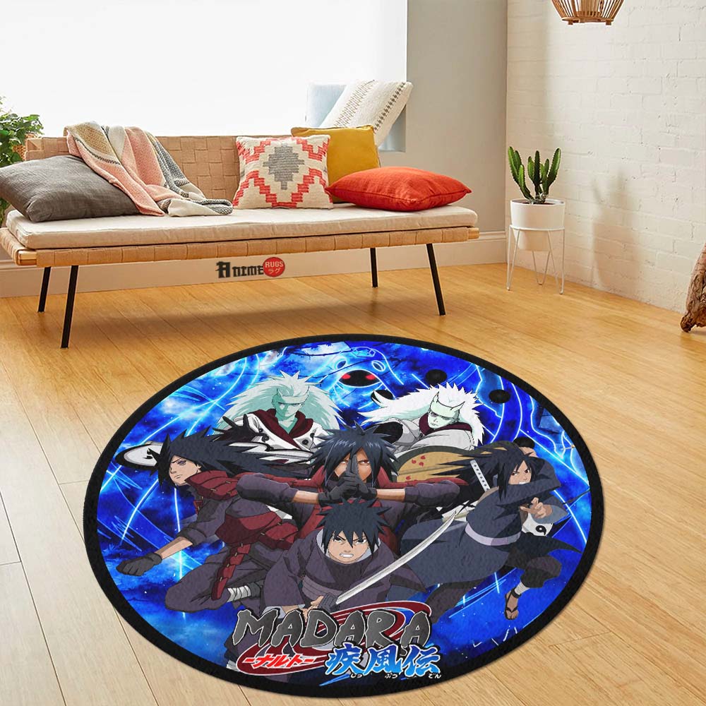 Uchiha Madara Round Rug Custom Anime Circle Carpet– Animerugs
