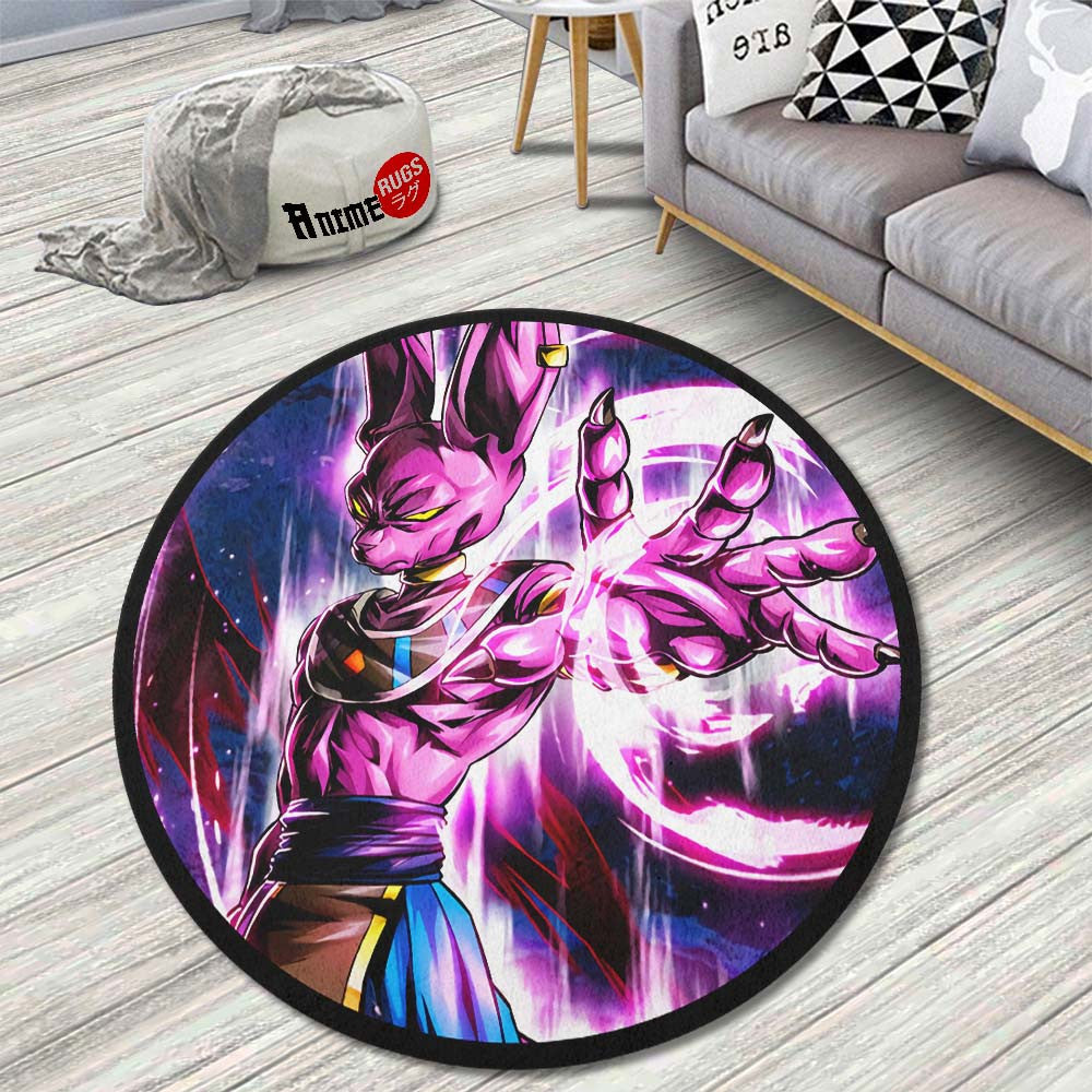 Beerus Skill Round Rug Custom Dragon Ball Anime Circle Carpet– Animerugs