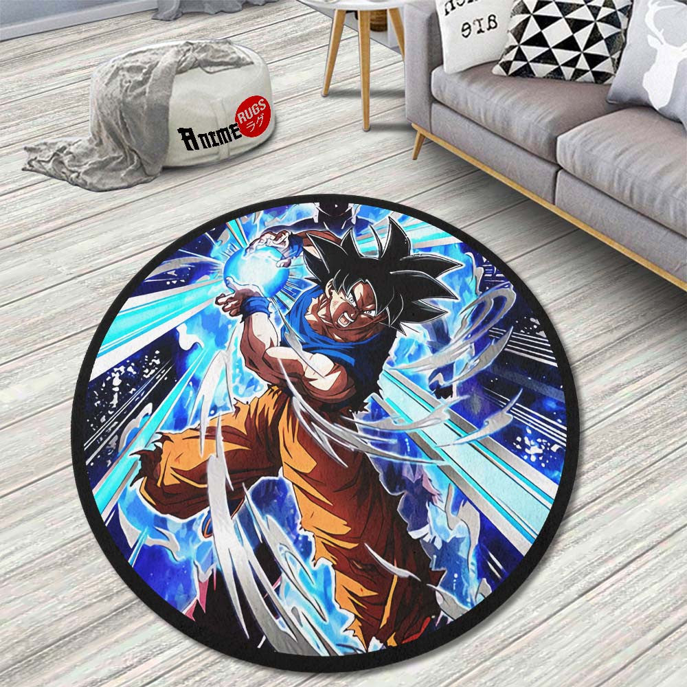 Goku Skill Round Rug Custom Dragon Ball Anime Circle Carpet– Animerugs