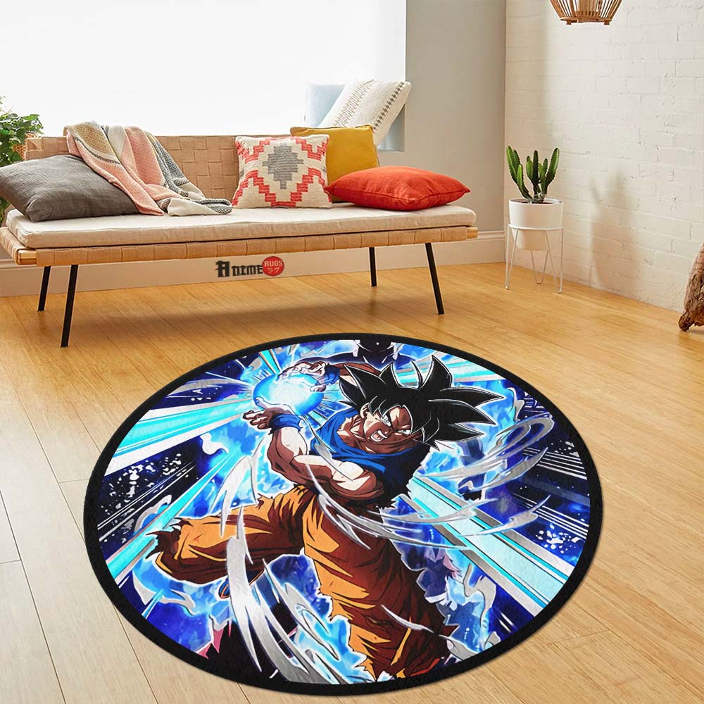 Goku Skill Round Rug Custom Dragon Ball Anime Circle Carpet– Animerugs