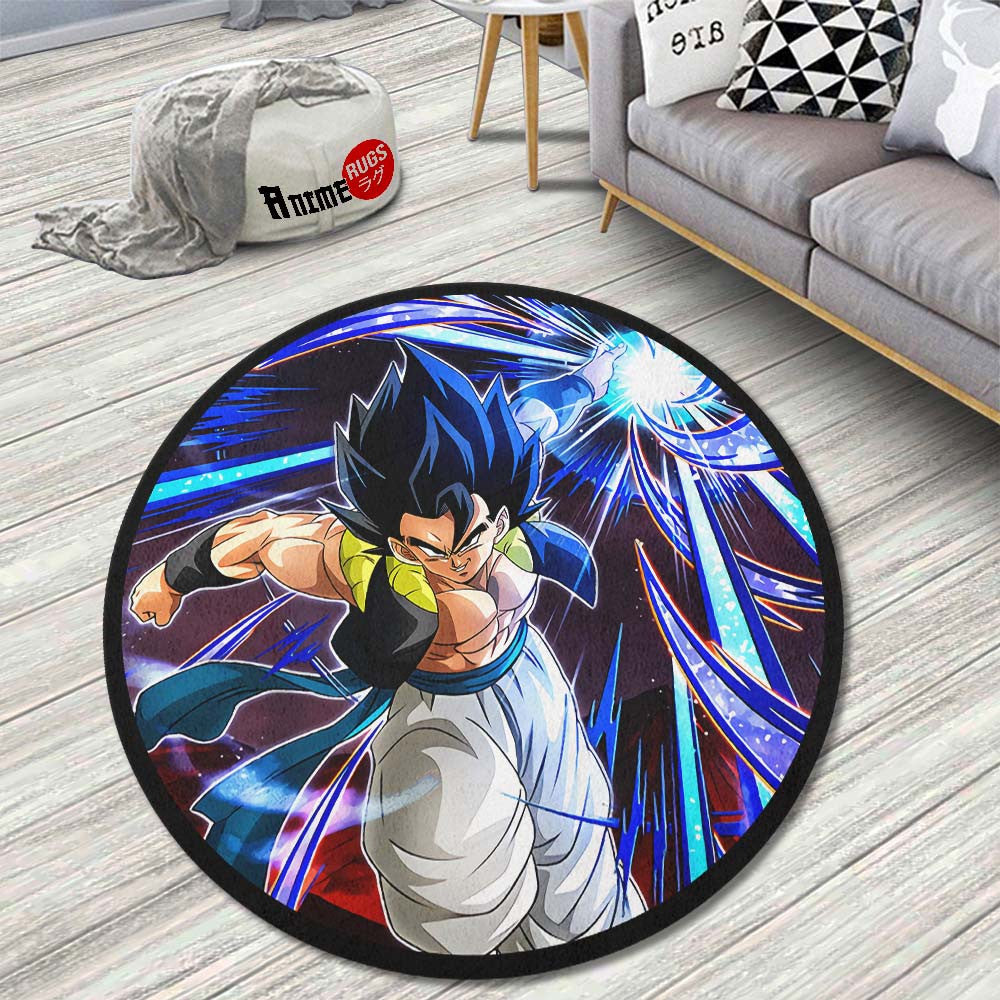 Gogeta Skill Round Rug Custom Dragon Ball Anime Circle Carpet– Animerugs