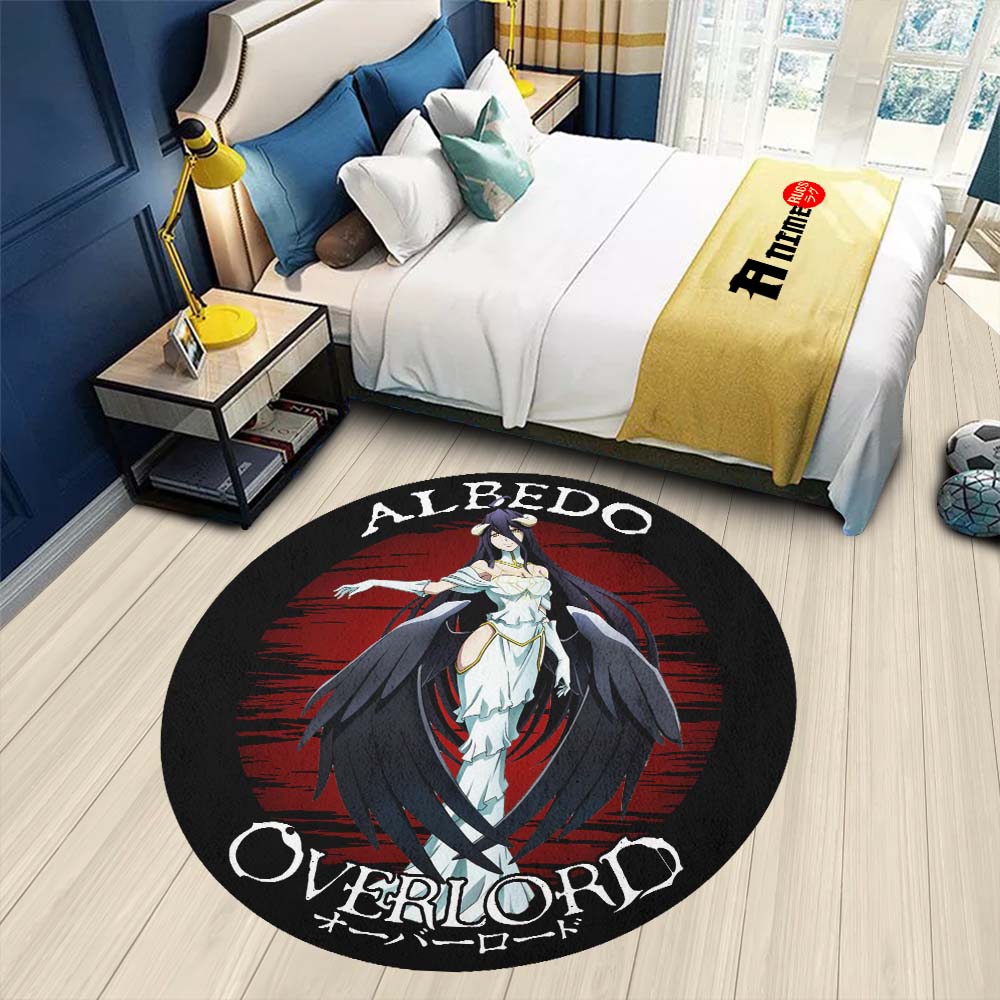 Albedo Round Rug Custom Overlord Anime Circle Carpet– Animerugs