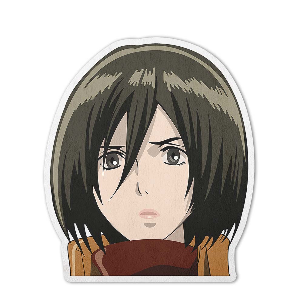 Mikasa Ackerman Shaped Rug Custom Attack On Titan Anime Room Decor Mat ...