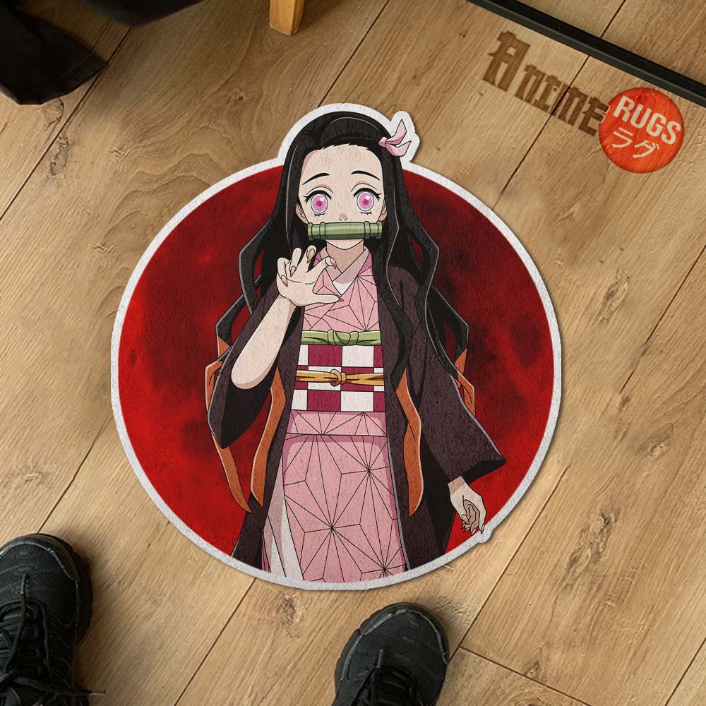Nezuko Kamado Shaped Rug Custom Anime Demon Slayer Room Decor Mat Qual ...