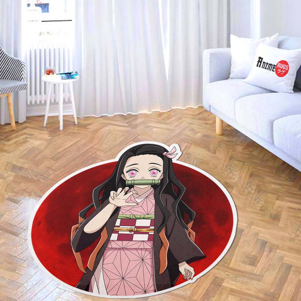 Nezuko Kamado Shaped Rug Custom Anime Demon Slayer Room Decor Mat Qual ...