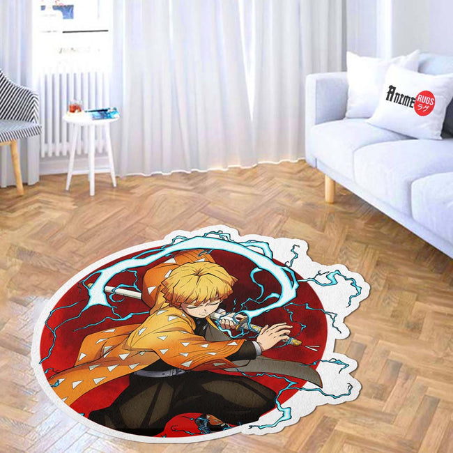 Zenitsu Agatsuma Shaped Rug Custom Anime Demon Slayer Room Decor Mat Q ...