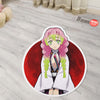 Mitsuri Kanroji Shaped Rug Custom Anime Demon Slayer Room Decor Mat Qu ...