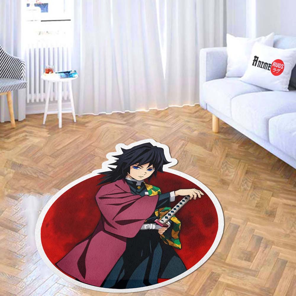 Giyuu Tomioka Shaped Rug Custom Anime Demon Slayer Room Decor Mat Qual ...