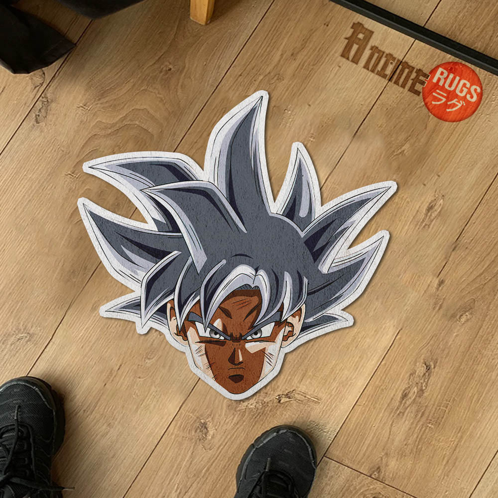 Goku Ultra Instinct Shaped Rugs Custom Anime Dragon Ball Carpets Room ...
