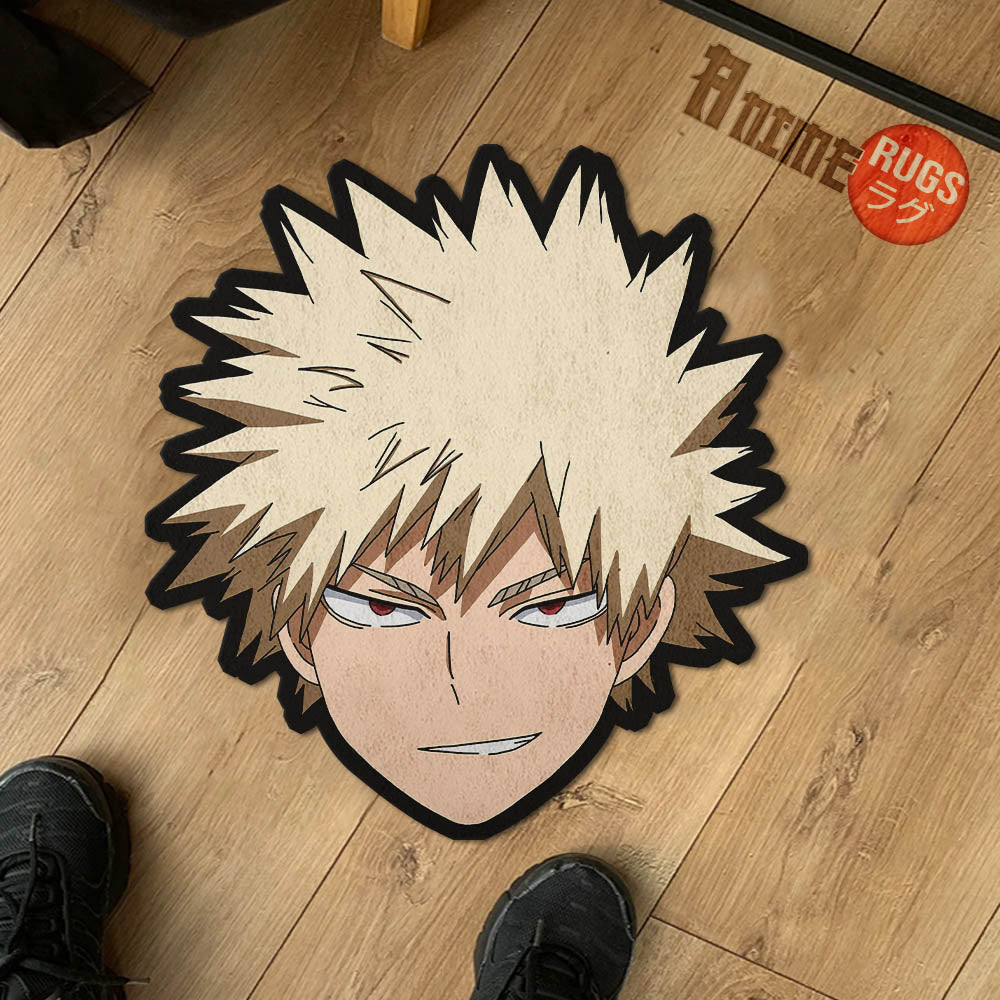 Katsuki Bakugo Shaped Rugs Custom Anime My Hero Academia Carpets Room ...