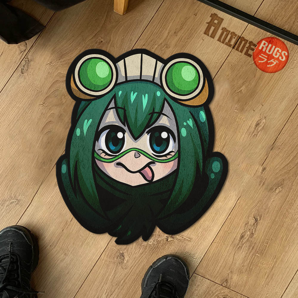 Asui Tsuyu Shaped Rugs Custom Anime My Hero Academia Carpets Room Deco ...