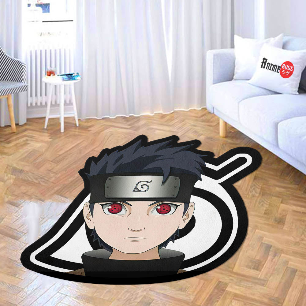 Uchiha Shisui Shaped Rug Custom Anime Mats For Bedroom Living Room Qua ...