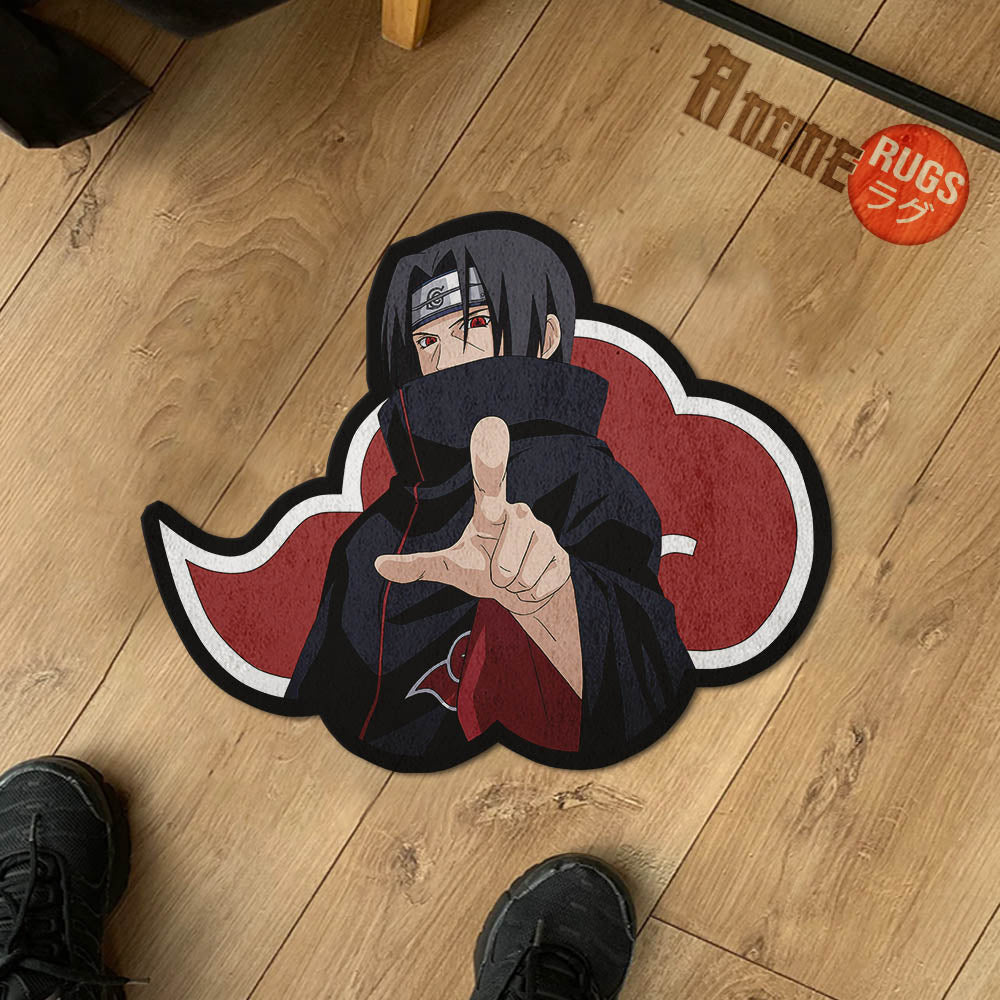 Uchiha Itachi Shaped Rug Custom Anime Mats For Bedroom Living Room Qua ...