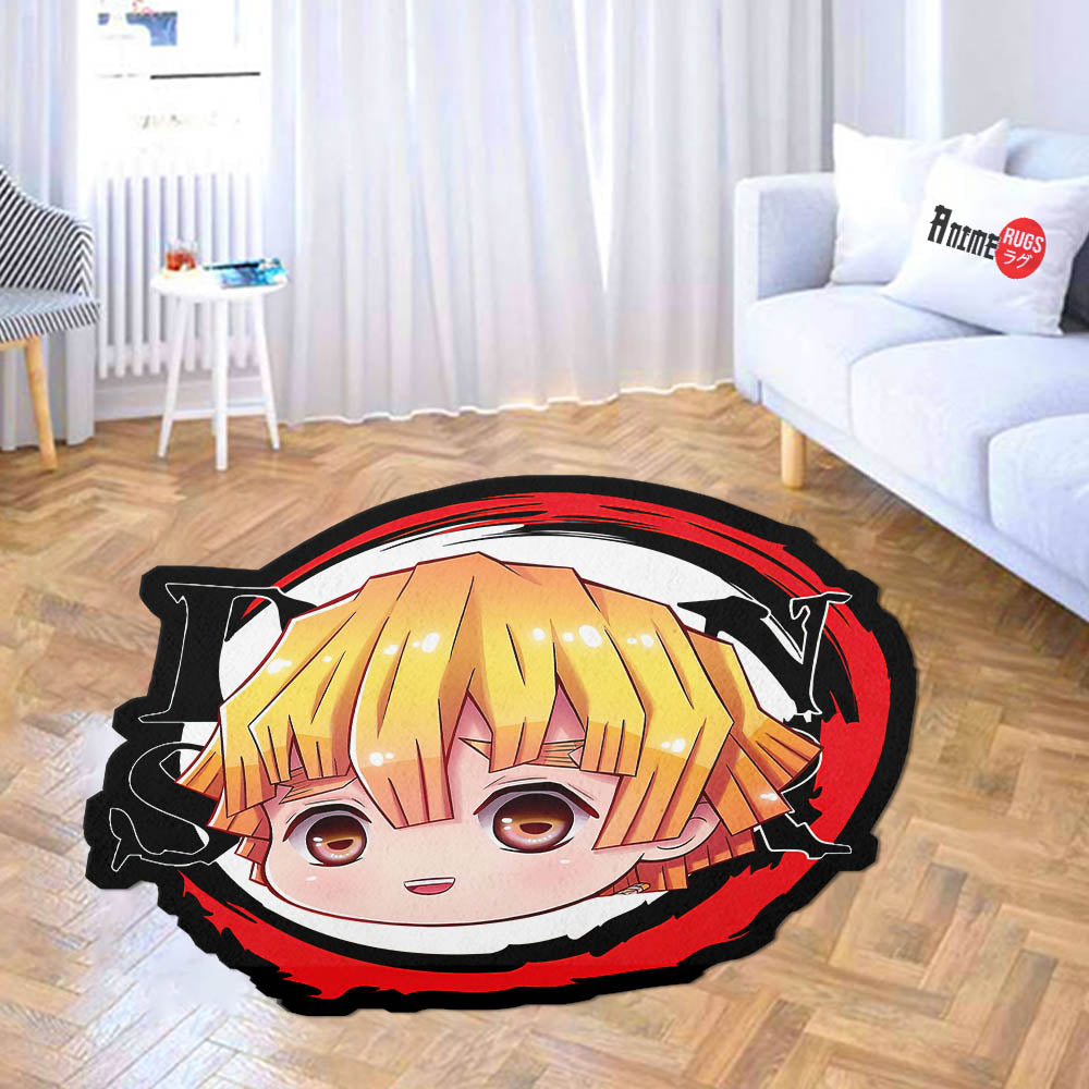 Zenitsu Agatsuma Shaped Rug Custom Anime Demon Slayer Mats For Bedroom ...